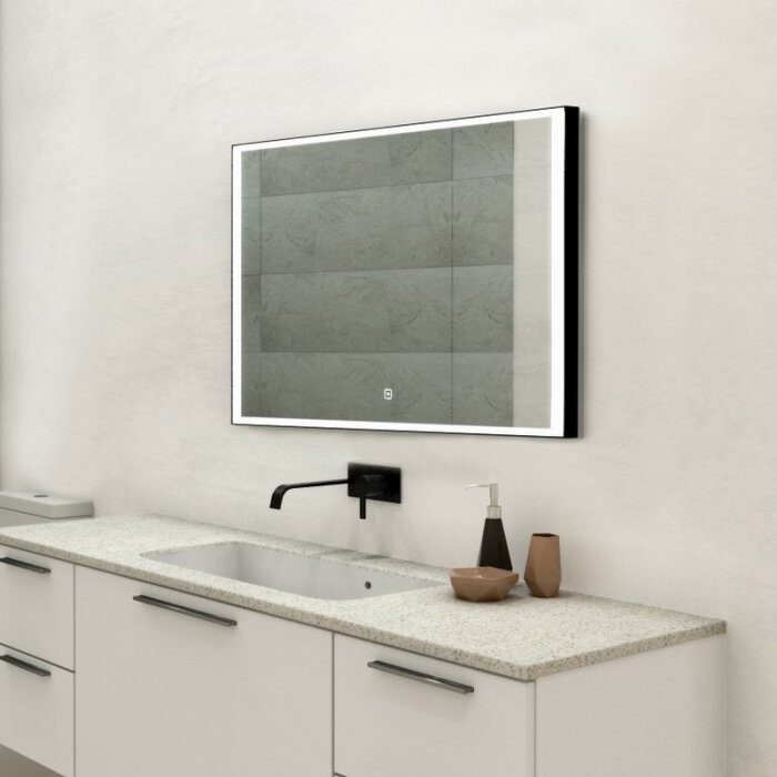 Зеркало Art&Max Arezzo 120х80 черное