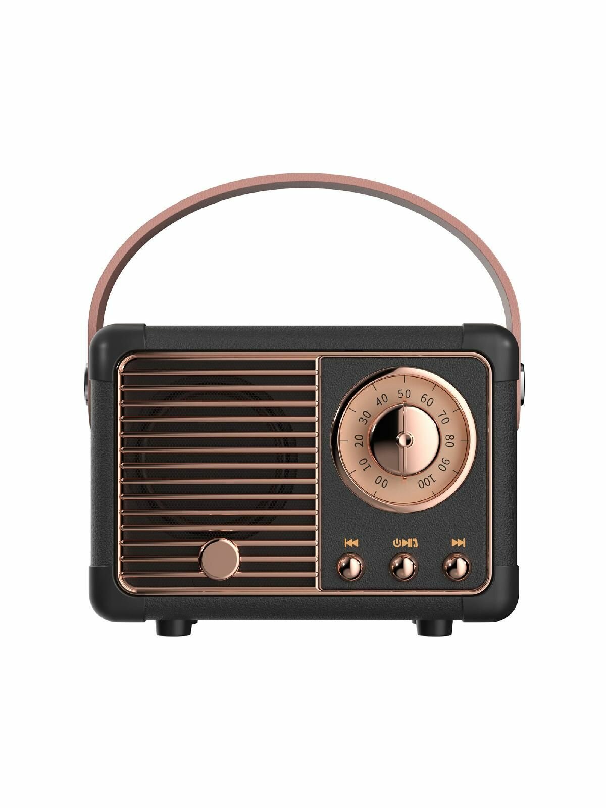 Умная колонка, Мини-портативный динамик в стиле ретро-черный