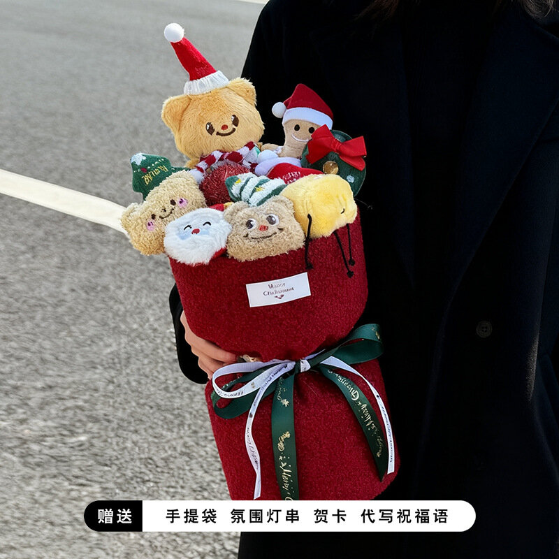 Букет из плюшевых мишек-маслянок на Международный женский день, подарок на Новый год или вязаное яблоко в качестве трогательного подарка для вашей девушки.