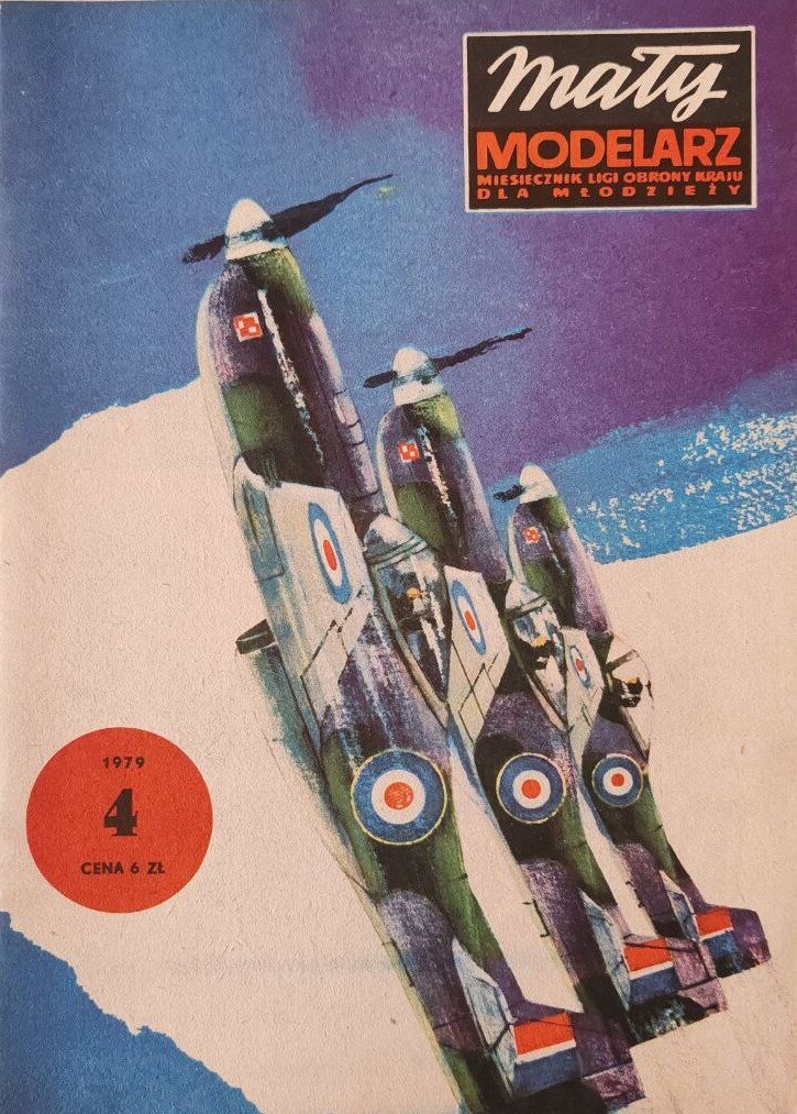 Сборная бумажная модель Истребитель P-51 Mustang - Maly Modelarz №4/79 (журнал)