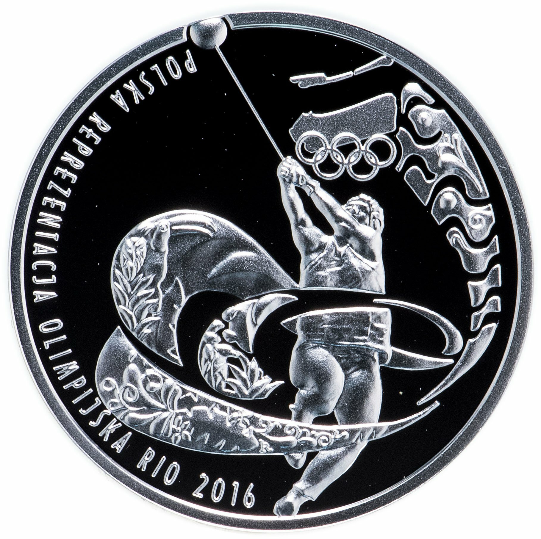 Польша 10 злотых 2016 "Олимпийские игры Рио де Жанейро"в футляре с сертификатом, Серебро 925, в сохранности Proof