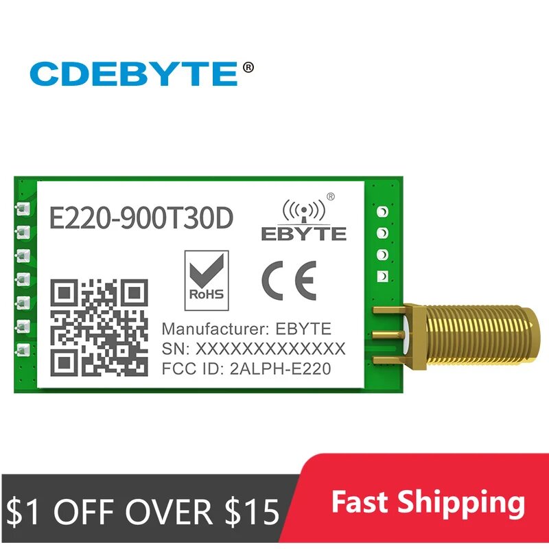 Беспроводной модуль LoRa CDEBYTE E220-900T30D