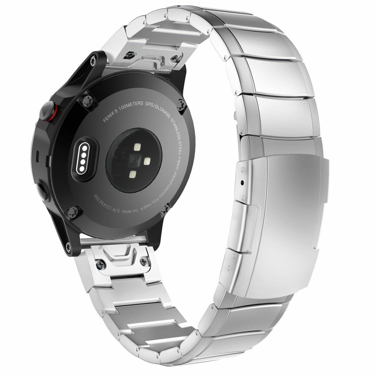 Эксклюзивный браслет Quick Fit 26 мм из титана для часов Garmin Fenix 7X 6X Pro 5X Plus и Epix Pro 51 мм, серебристый