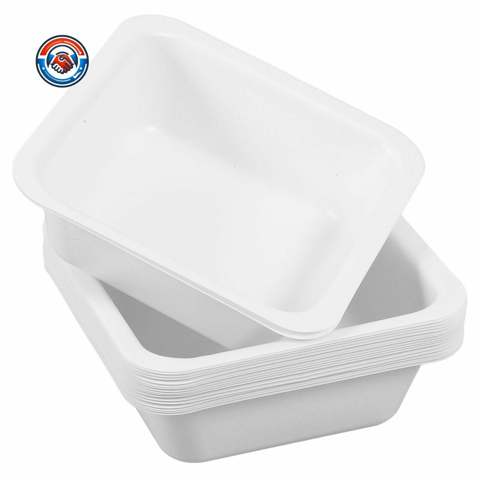 20 белых лабораторных подставок для взвешивания образцов, квадратные пластиковые лотки 8x8x2,5 см, универсальные лабораторные весовые лодки для химии и быта