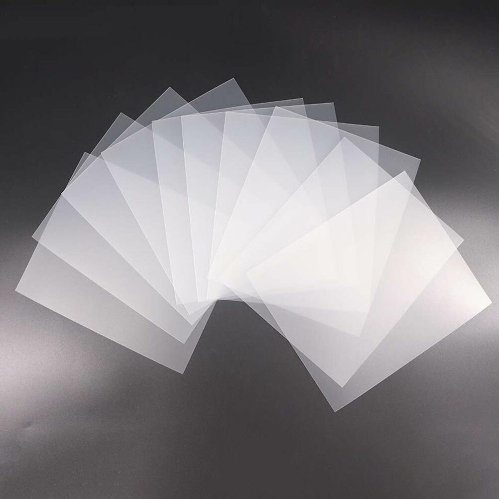 Прозрачные пластины для 3D ручки детские, многоразовые трафареты ПВХ 18х15 см, комплект 5 штук для творчества и DIY проектов