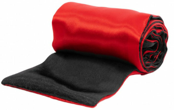 Атласная лента бондажа рук, ног и тела или завязывания глаз чёрно-красная