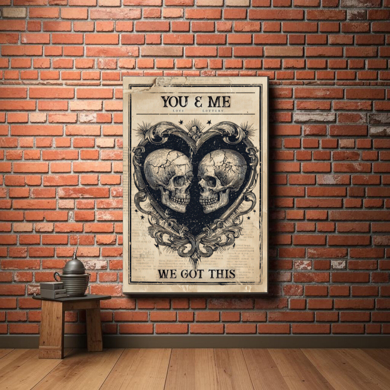 Картина в готическом стиле Черепа, скелет, постер, мистика, 22*32 см