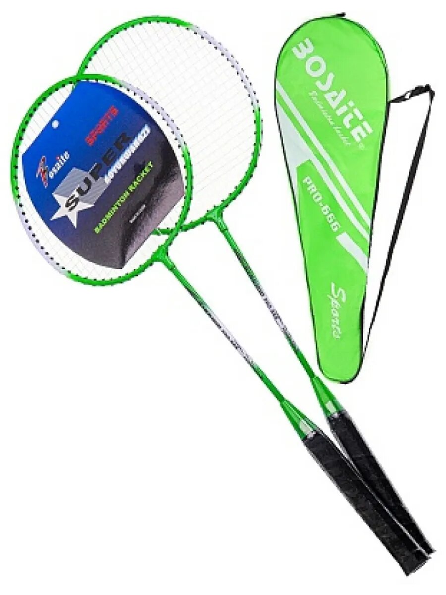 Набор для бадминтона (65x20 см) (2 металл. ракетки, чехол, цве