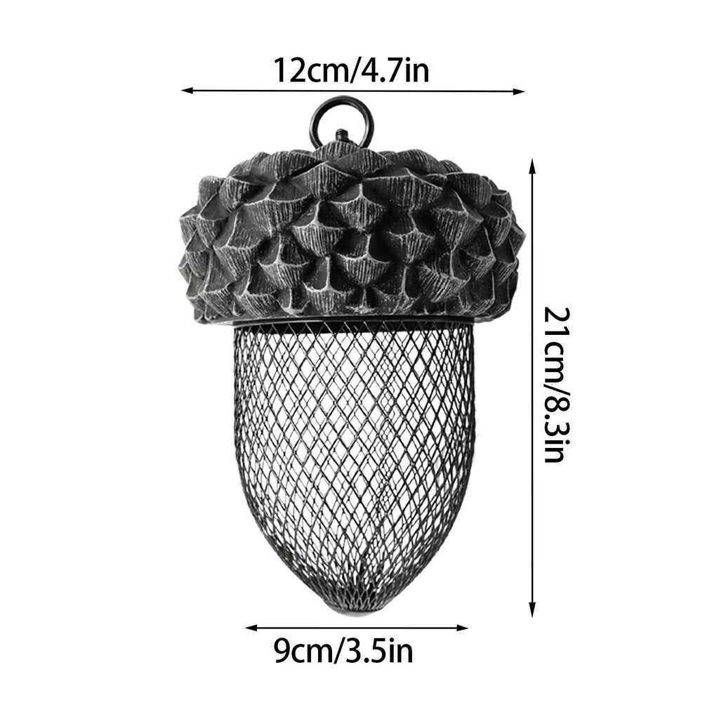 Bird feeder beautiful resin crafted hummingbird acorn modern design for gardens black