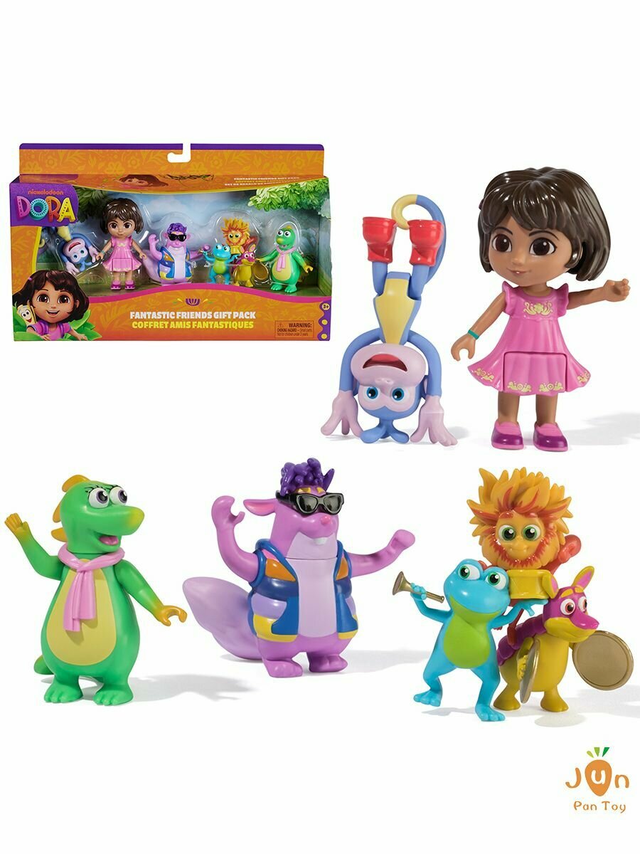 Даша-путешественница, Dora Fantastic Friends Gift Pack / детские игрушки, включая 5 кукла шарнирная, подходят для детей от 3 лет и старше