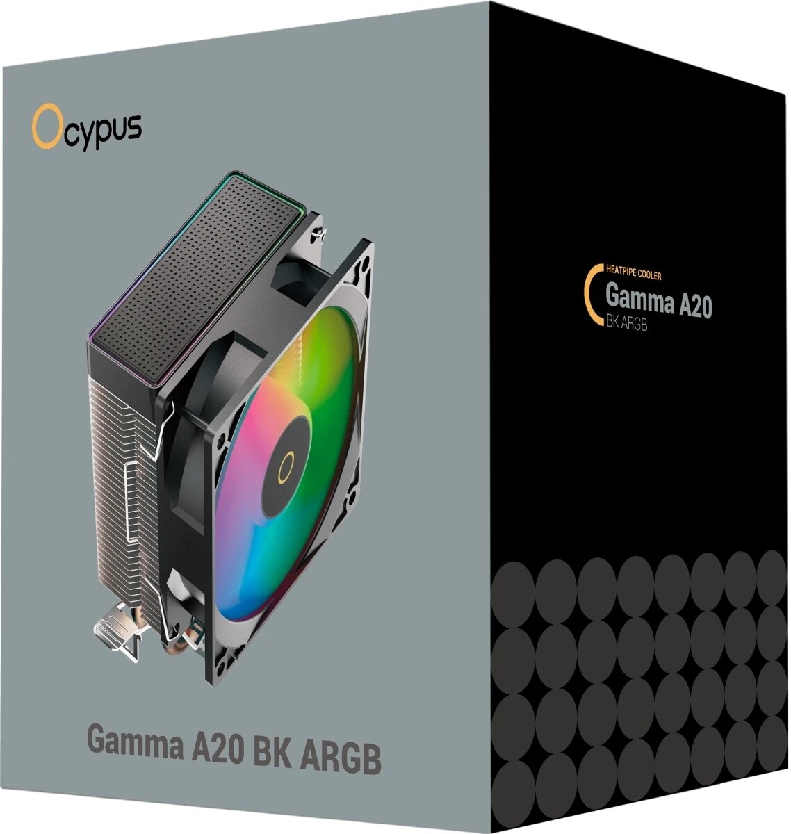 Кулер Ocypus "Gamma A20", ARGB подсветка, эффективное охлаждение — фото 1