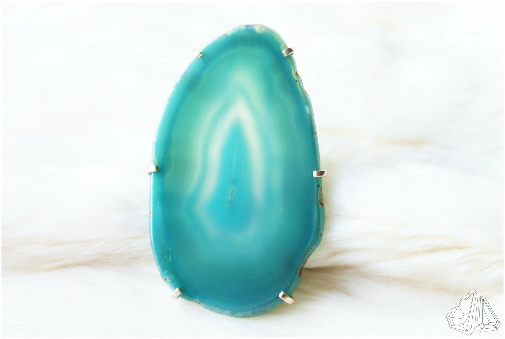 Кольцо, агат