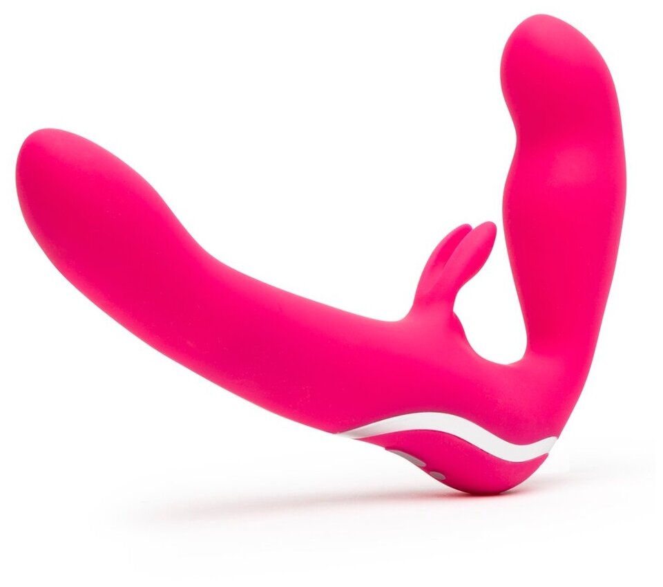 Lovehoney LTD Безремневой страпон Happy Rabbit Strap-on розовый Страпоны и фаллопротезы/Женские страпоны