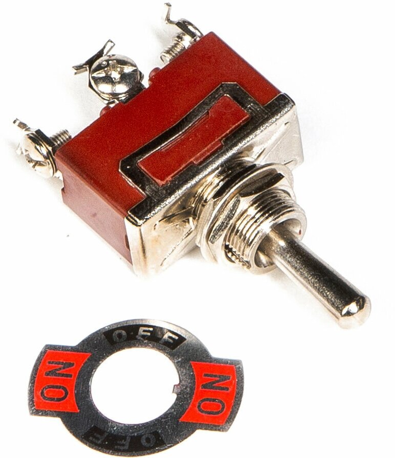 Тумблер Skipper (ON)-OFF-(ON), медь/алюминий/пластик