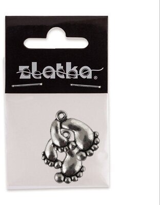 Набор подвесок "Zlatka" MFP-28 следы 2 шт под античную т. бронзу