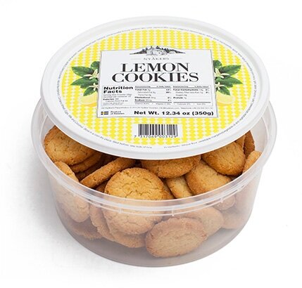 Хрустящее печенье Nyakers лимонное, без пальмового масла, Швеция, 350г