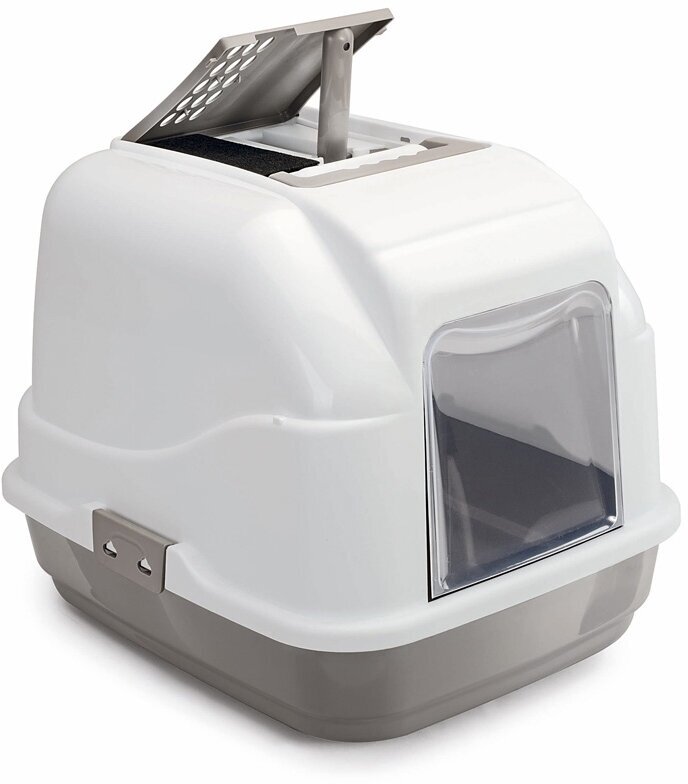 IMAC туалет д/кошек закрытый EASY CAT, бежево-серый, 50х40х40см