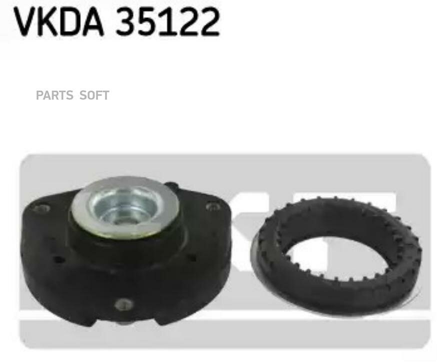 SKF VKDA 35122 Опора стойки с подшипником, передняя (с индексом Т - 2шт в упаковке) AUDI A3 II (8P) (2003-2013)/ Q3 (2011- ), SEAT ALTEA (2004-2013), VW PASSAT VI (2005-2011)