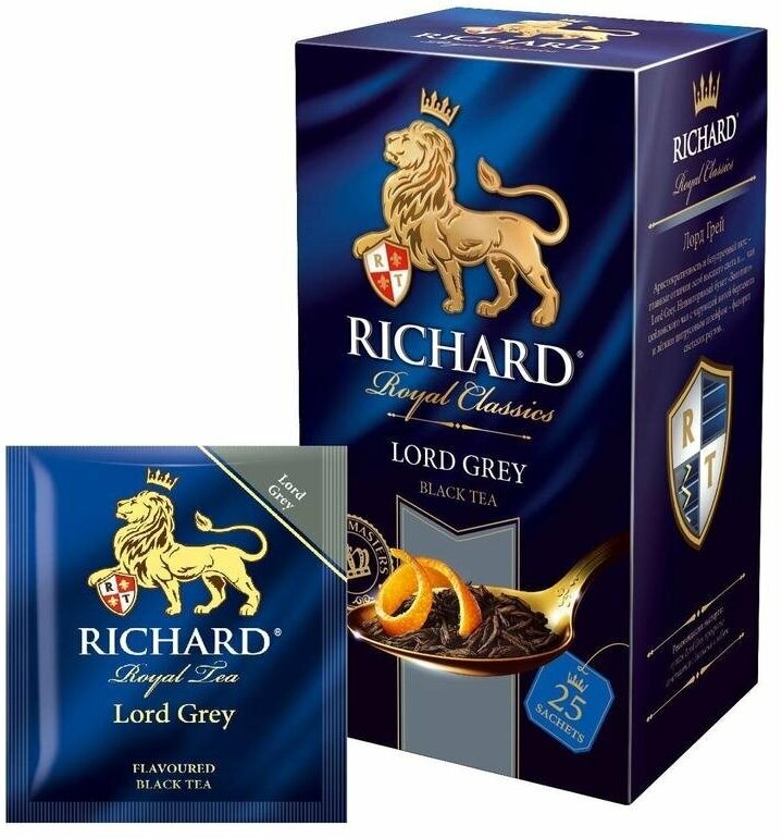 Чай Richard Lord Grey чёрный аромат. 2гx25сашет, 1028516