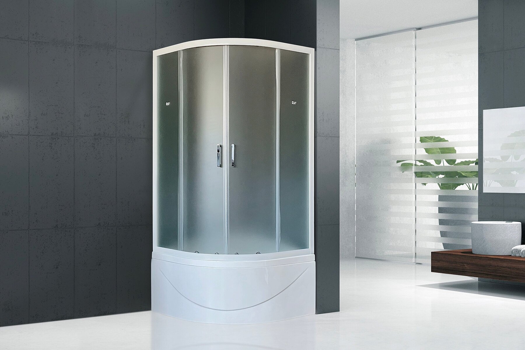 Душевой угол Royal Bath RB 90BK-C (матовое)