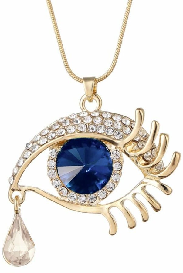 Колье, кристалл, искусственный камень