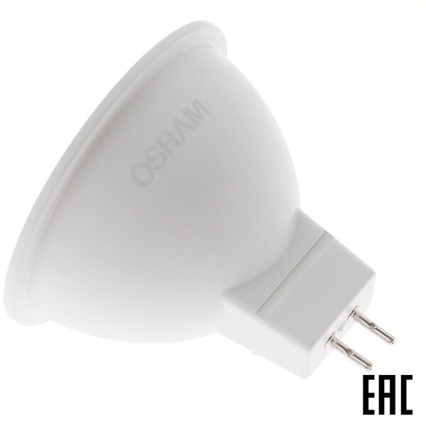 Лампа 7Вт 82842 LVMR1660 7SW/865 230V GU5.3 560Лм 6500K светодиодная PAR16 дневной свет OSRAM (3 шт. в комплекте)