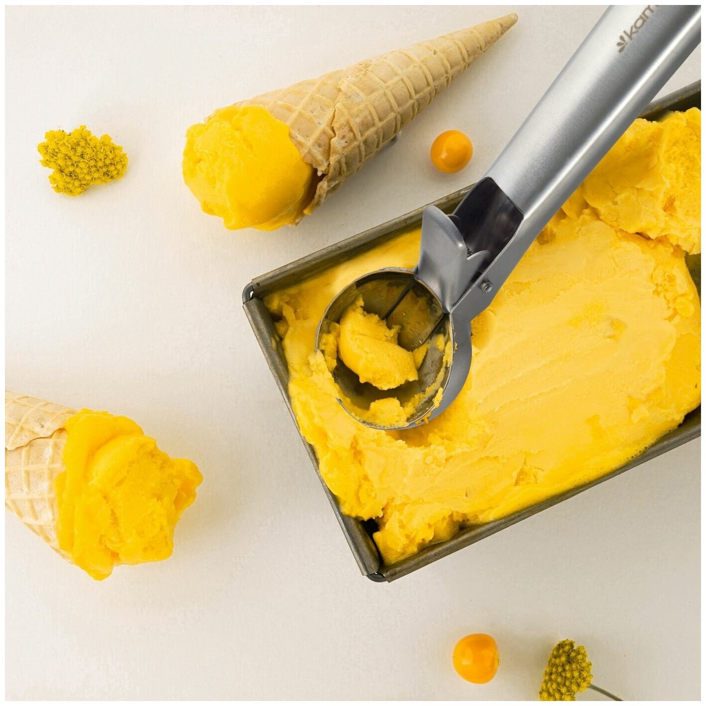 Ложка для мороженого из нержавеющей стали 18,5*5см KAMILLE