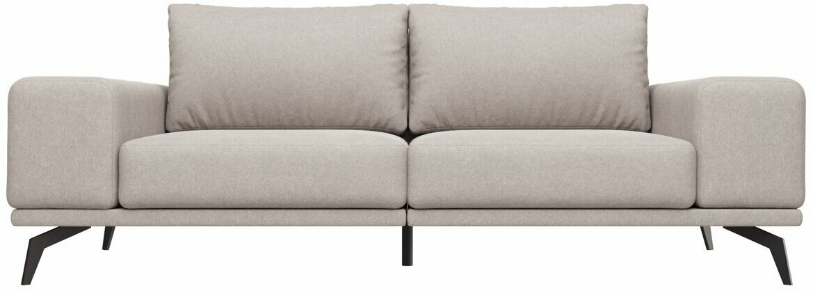 Прямой диван Нео, Вельвет, Бежевый, без механизма 220х100х80см