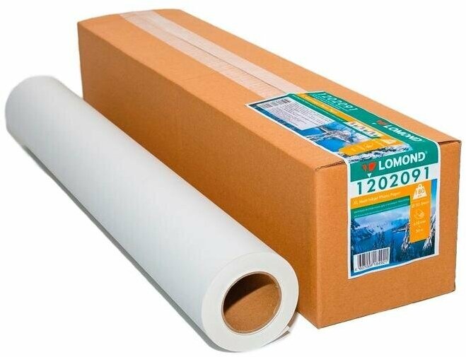 Бумага широкоформатная Lomond матовая 180г 610ммх30 50,8мм, 1261963