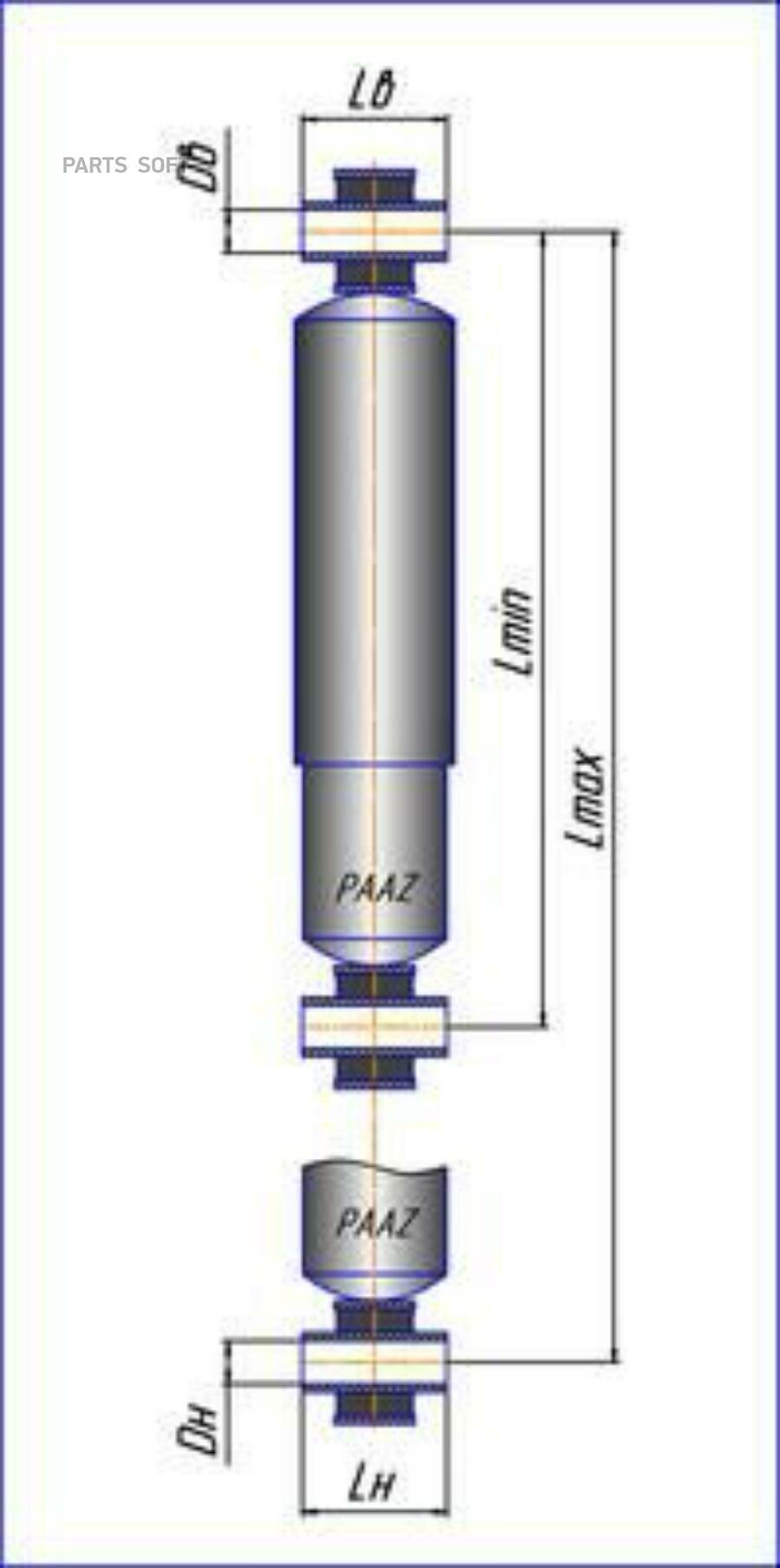 59115P PAAZ Амортизатор подвески [524-870]