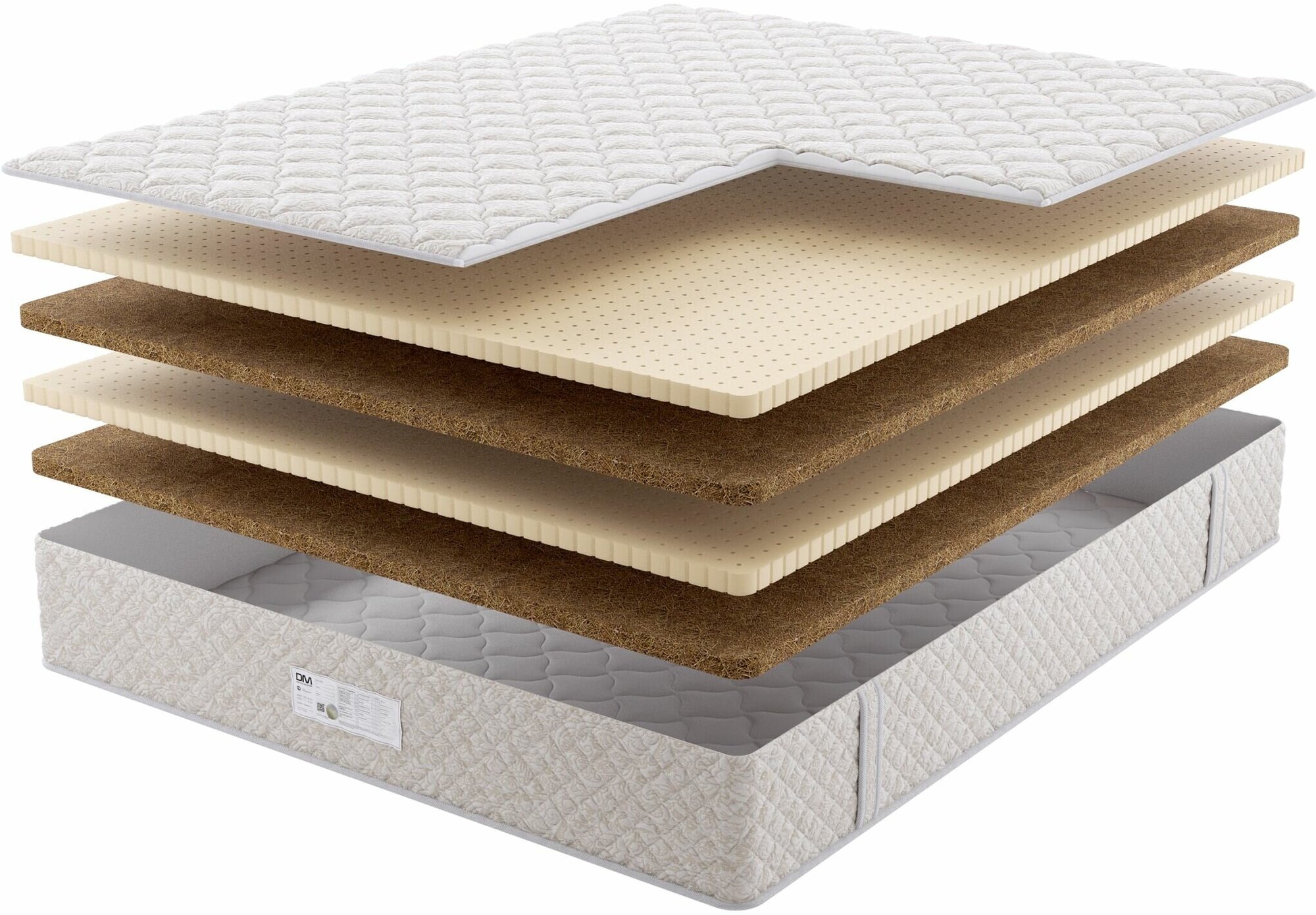 Матрас Dream Master Мастер 3 16 80х190 анатомический жесткий средней жесткости кокосовый латексный Беспружинный высота