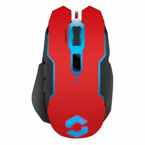 Мышь SPEEDLINK Contus Gaming, игровая, оптическая, проводная, USB, красный и черный [sp9]