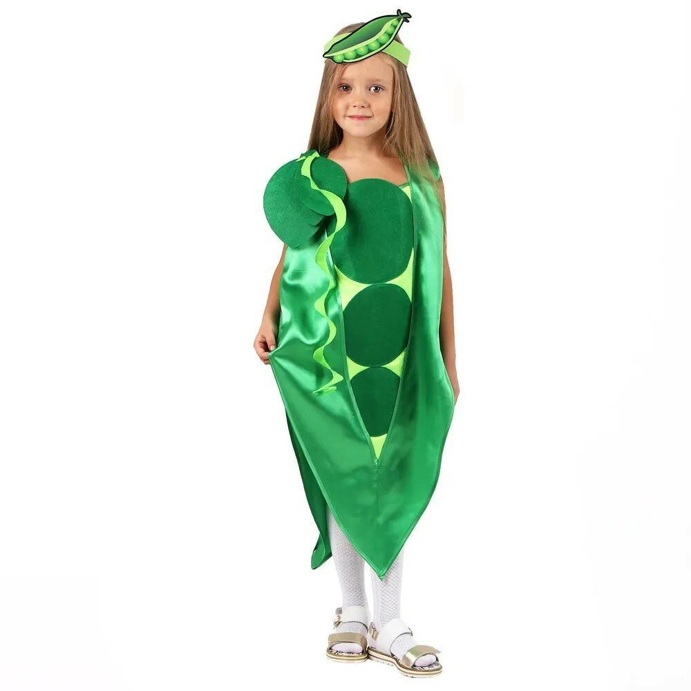 Костюм горох, для девочки, размер 34, рост 122-134 см, 9 лет, Страна Карнавалия