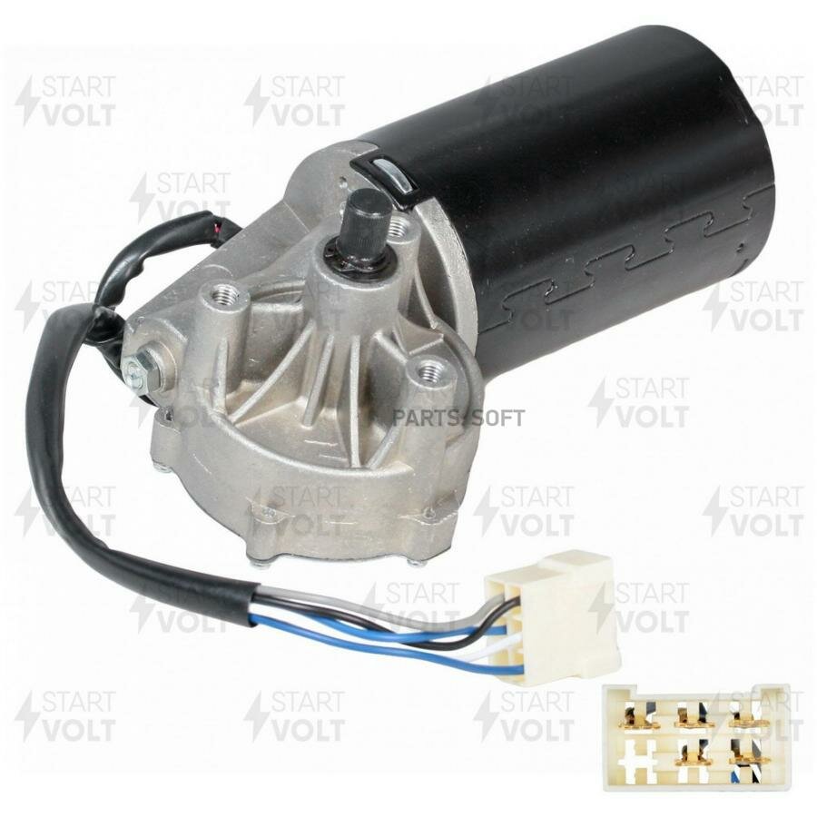 VWF0303 STARTVOLT Моторедуктор стеклоочистителя Лиаз, Нефаз, Богдан (STARTVOLT)