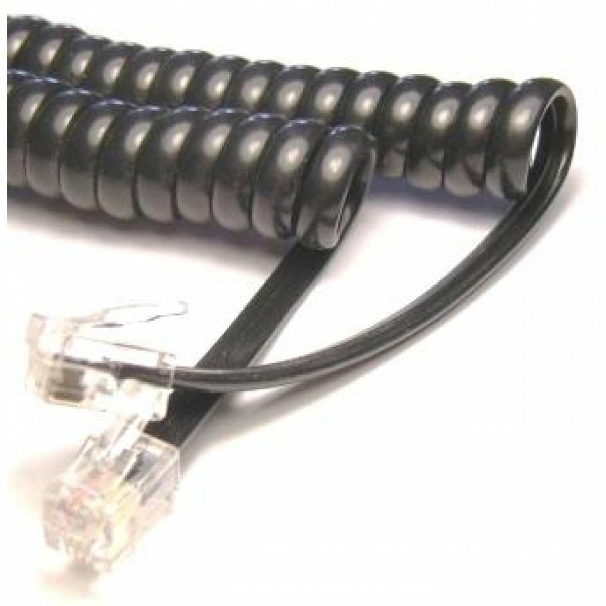 Шнур телефонный витой 4м черный