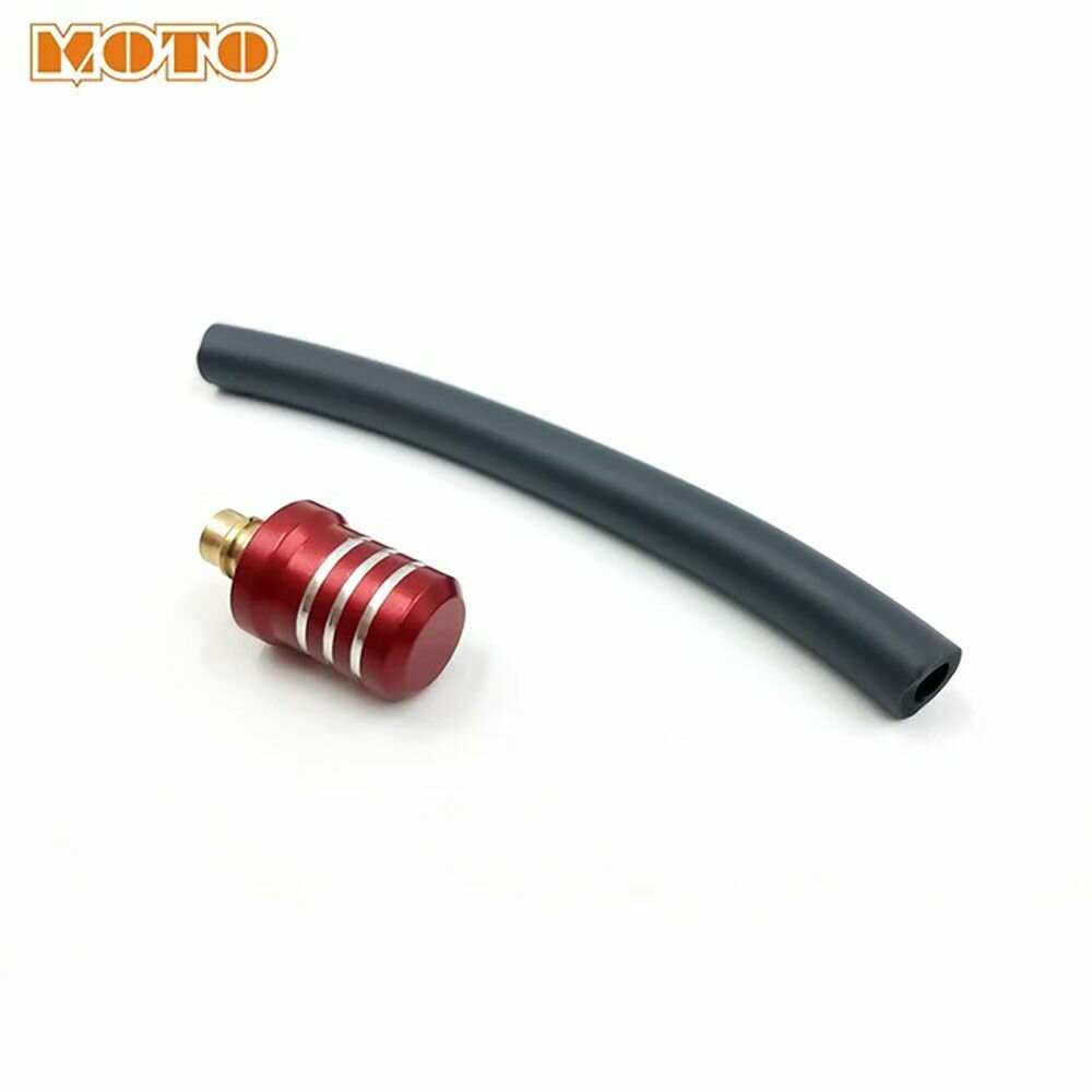 Клапан крышки бензобака мотоцикла, алюминиевый, красный.