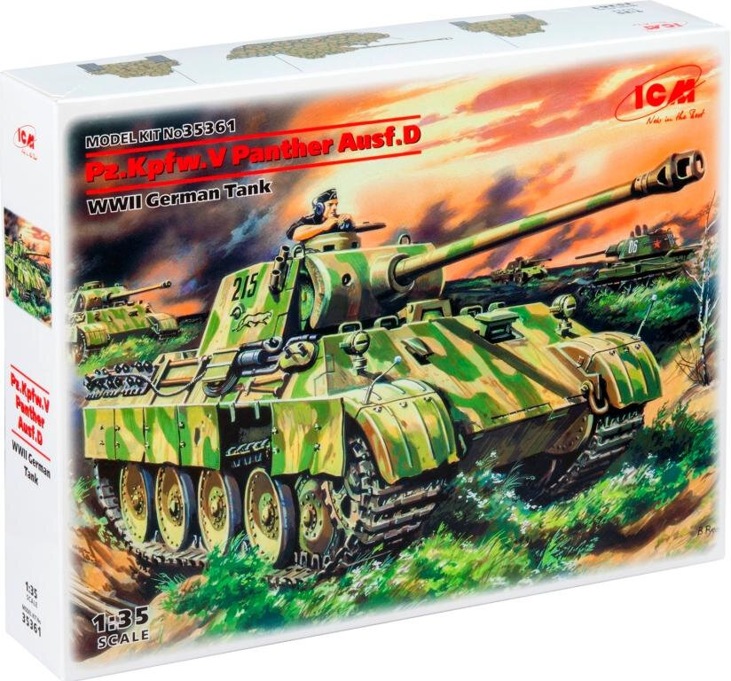 Сборная модель немецкого танка Пантера Pz.Kpfw. V Panther Ausf.D (1/35) 35361 ICM