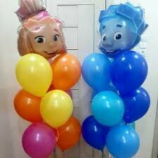 Набор воздушных шаров Onballoon "Фиксики", ассорти 5 цветов, фигурные, латексные