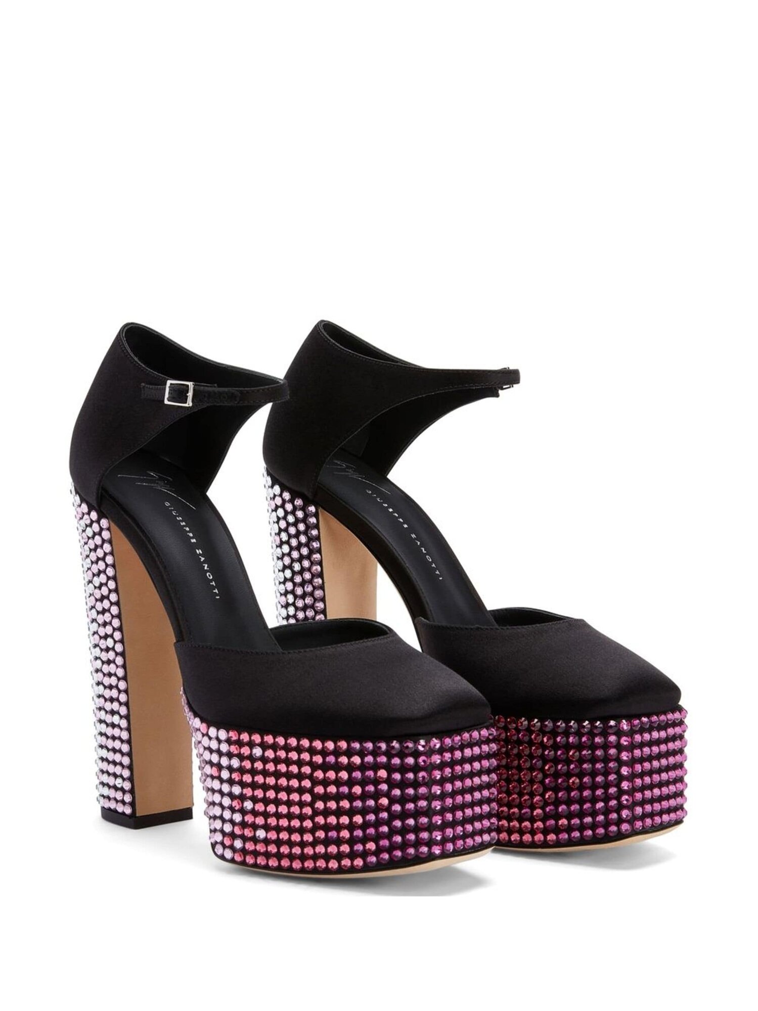 Туфли Giuseppe Zanotti Bebe Strass 150, размер 40 EU, black/black — фото 1