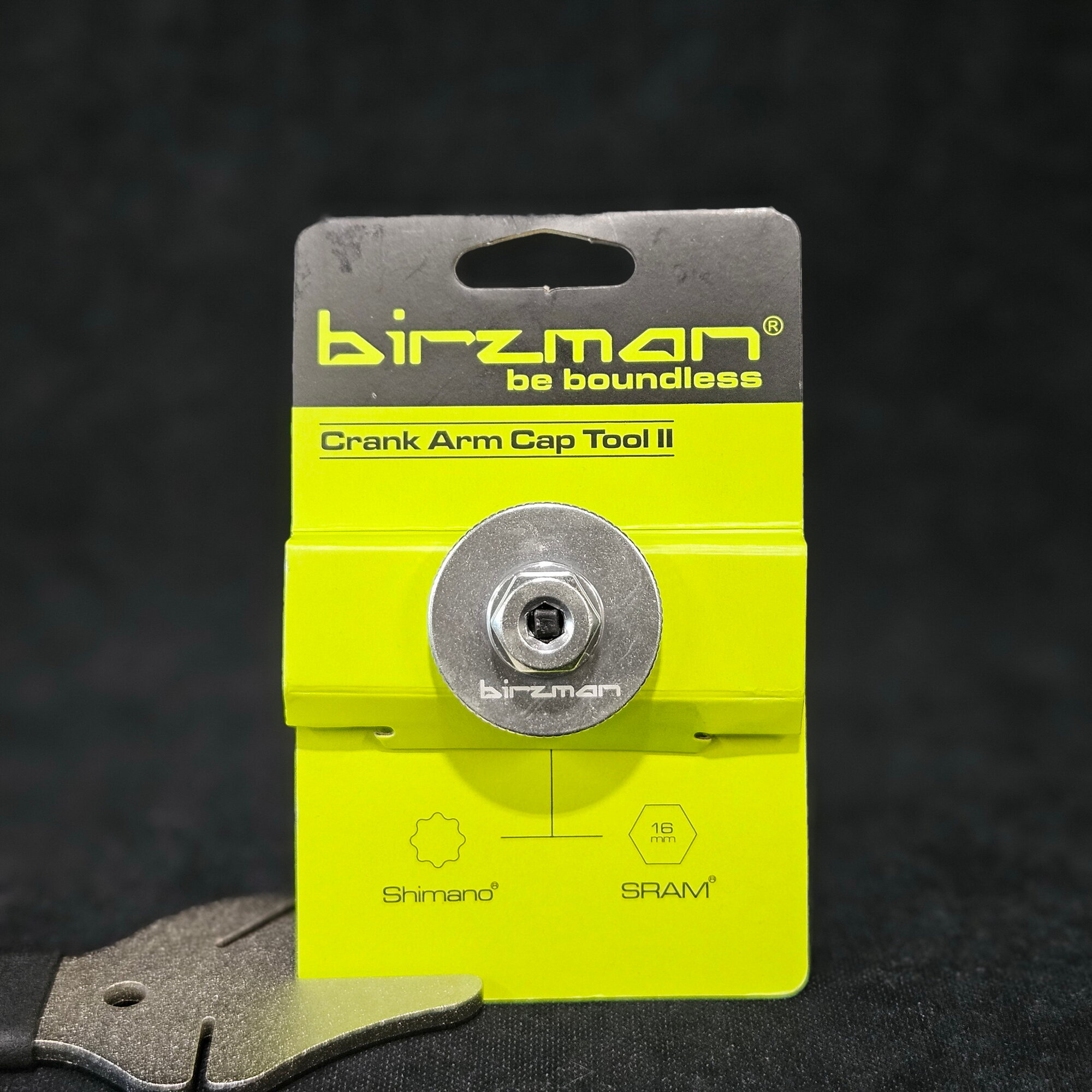 Ключ для прижимных болтов шатунов Birzman Crank Arm Cap Tool II, совместим с Hollowtech II / RaceFace / Sram, 8 шлицев + 16 HEX, алюминиевый сплав