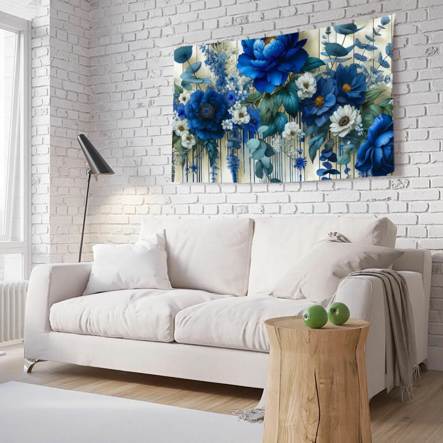 Горизонтальное фотопанно на стену JoyArty "Цветочный стиль", из ткани, 100х150 см