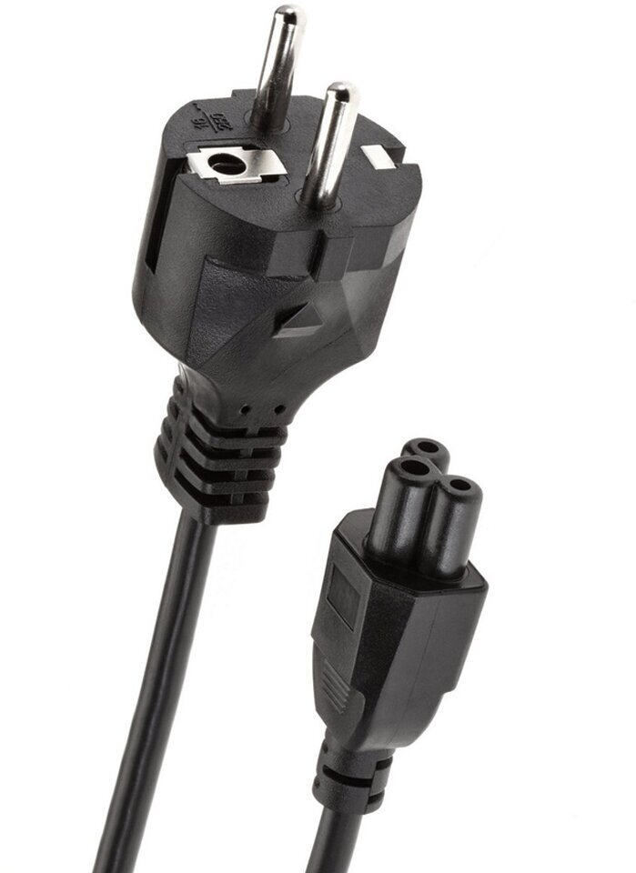 Кабель IEC C5 - EURO розетка TELECOM TP022, 1.8м, 3.0A, 220В, цвет: чёрный