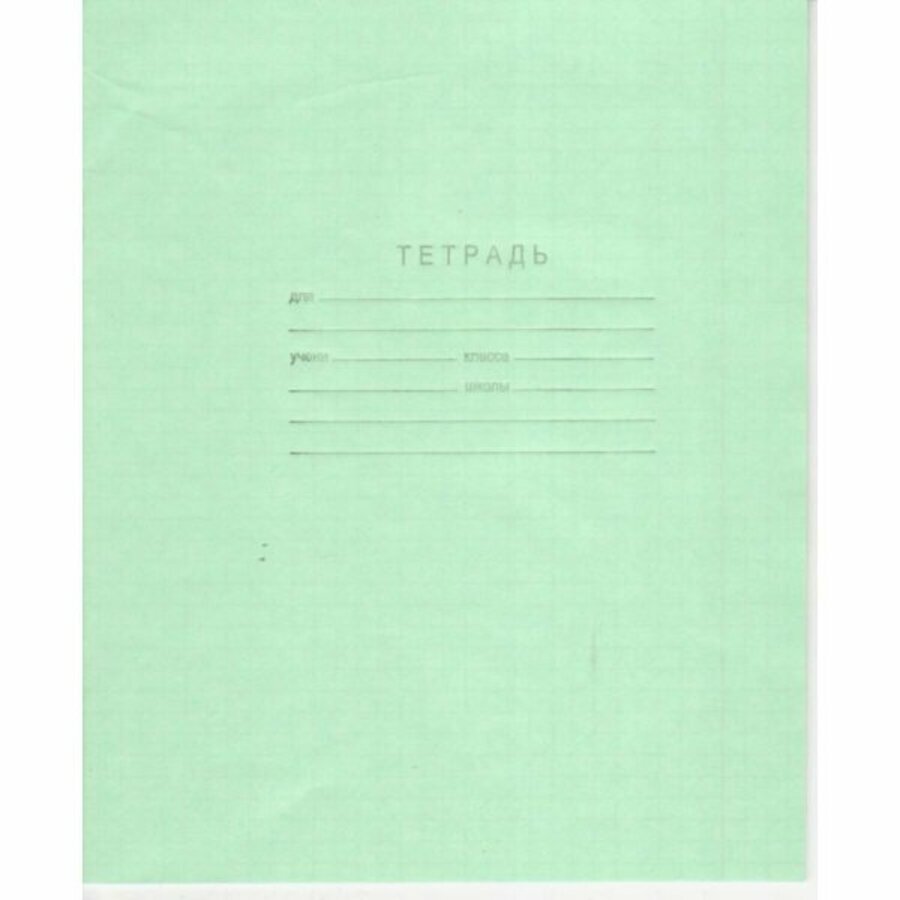 Тетрадь Кама ЦБК №2, A5, 18 л, однотонные, белизна 75%, зеленая, комплект 10 шт.