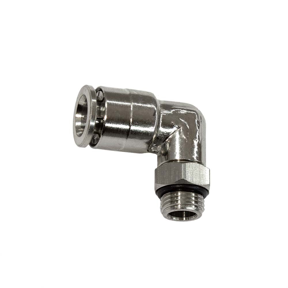 Пневмофитинг цанговый L-образный Cn-L1/8M-8 для полиуретановых и рильсановых трубок, Арт. 5512