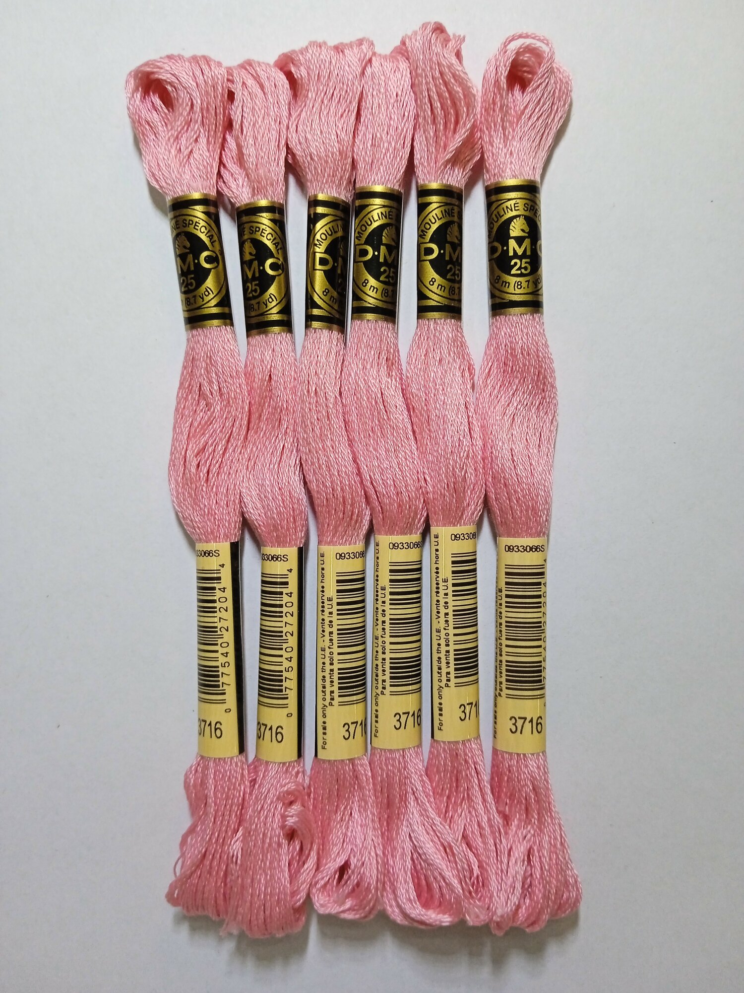 Набор ниток мулине, 8 м, 6 шт DMC-3716_6