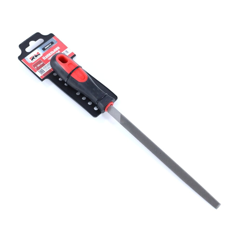 Напильник трехгранный RedMark, для металла, двойной насечкой, 27 см