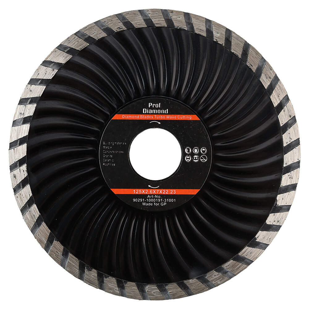 Диск алмазный турбо-волна Prof Diamond TGS 125x2.6x7х22.2 мм TORGWIN S55918