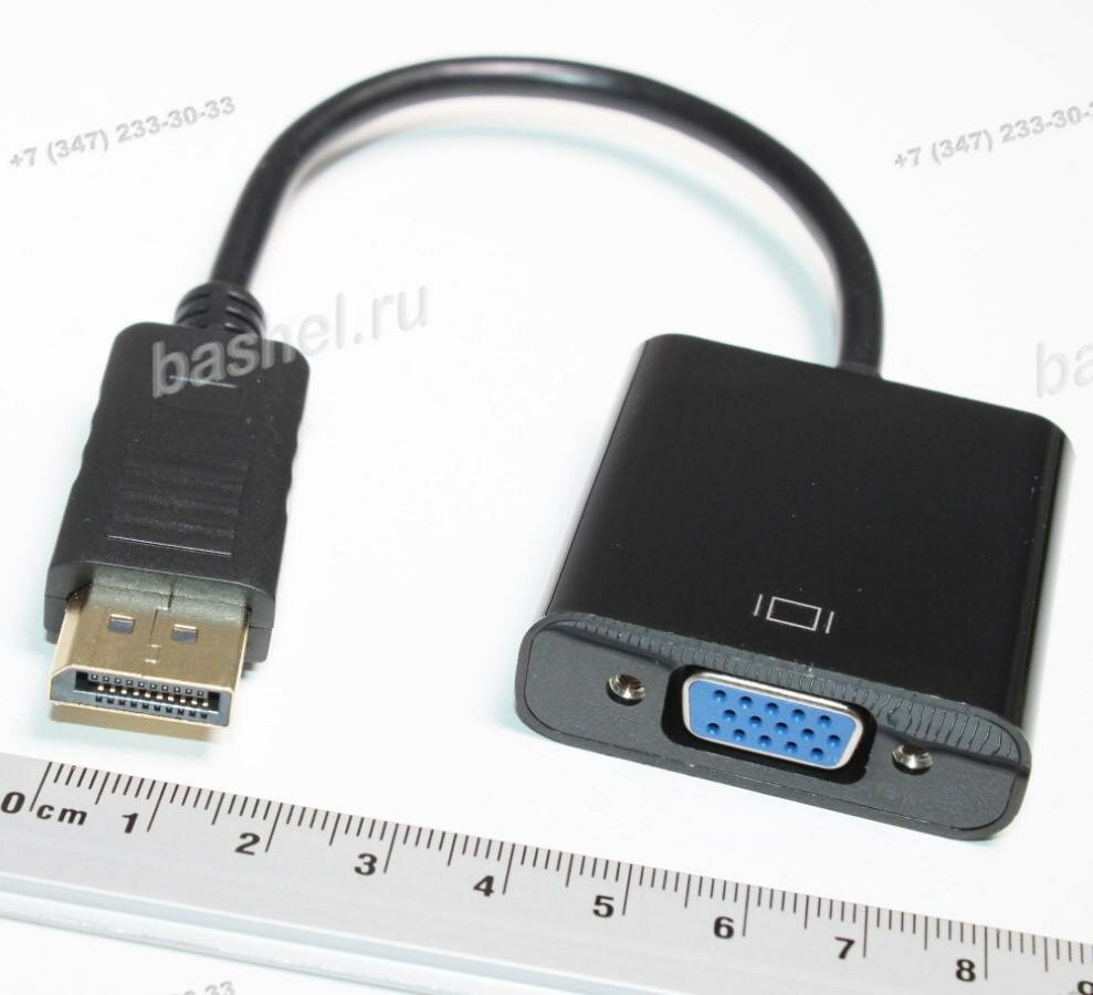 Переходник Displayport(M)-VGA(F) DAYTON plastic -nickel, DAYTON