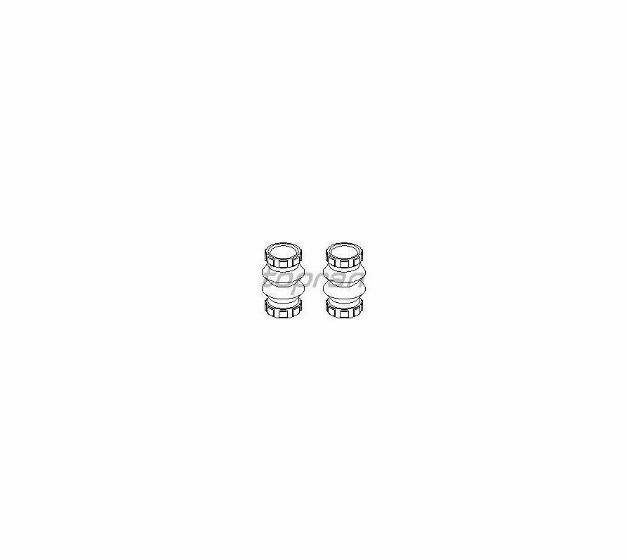 HANS PRIES 109967466 Рем. к-т суппорта VW G5/EOS/POLO/SKODA FABIA/OCTAVIA/ROOMSTER/SUPERB 98-08 зад.