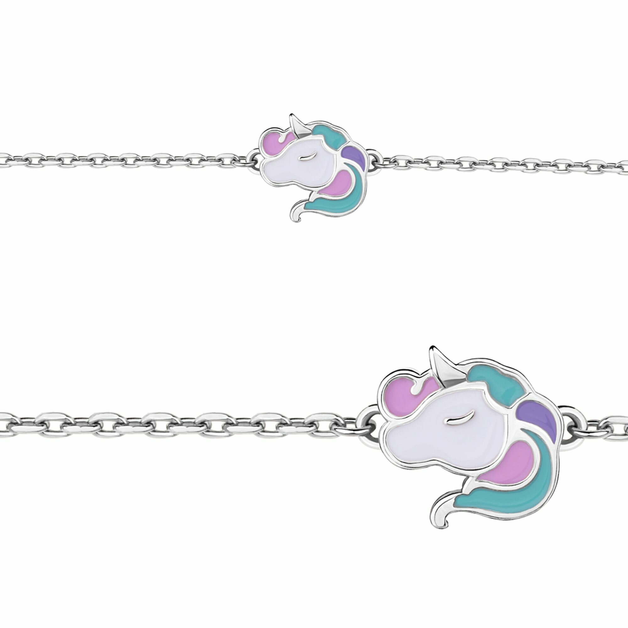 Браслет, серебро, 925 проба, серебрение, эмаль